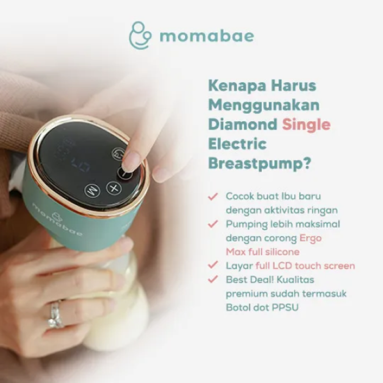 Momabae Diamond Portable Electric Breast Pump (Warna Random) - KIDDY.ID ...