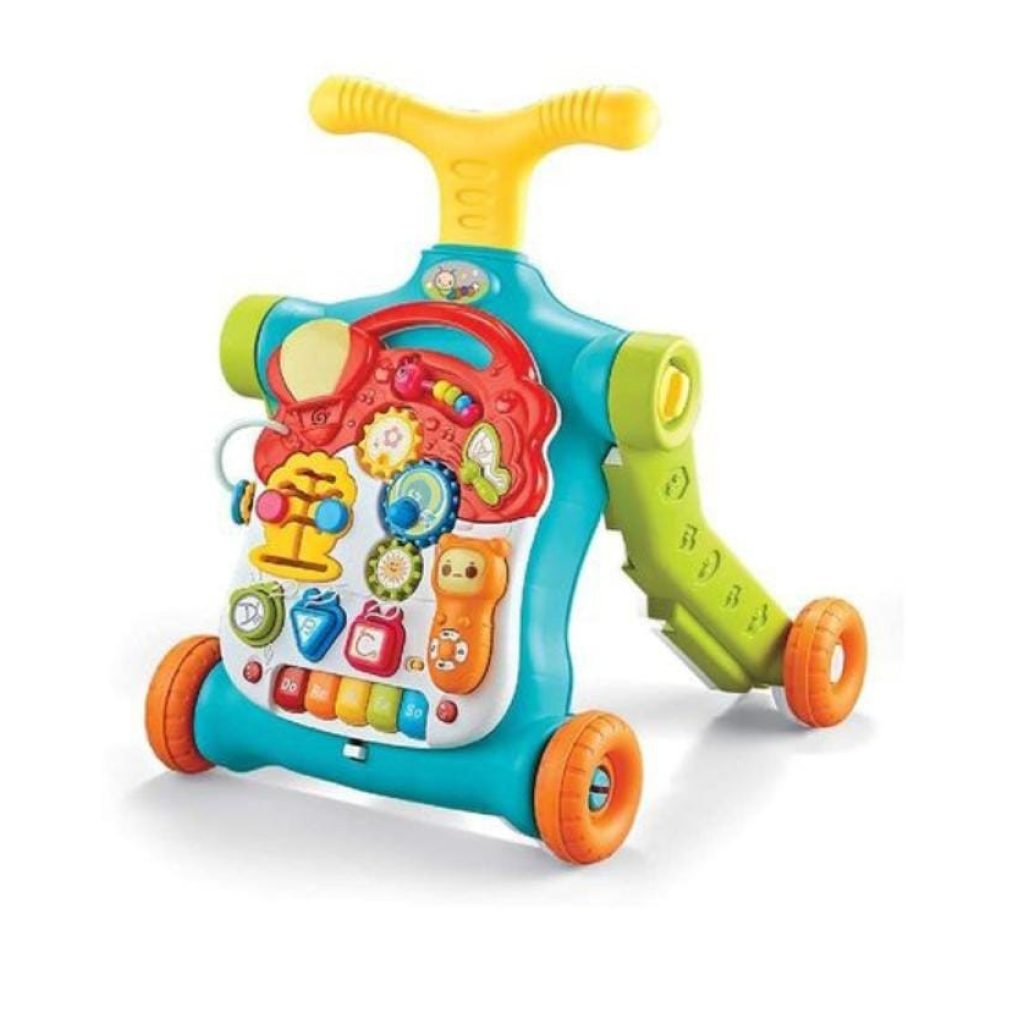 Right Start 5 in 1 Musical Activity Push Walker - Teal - KIDDY.ID SURABAYA